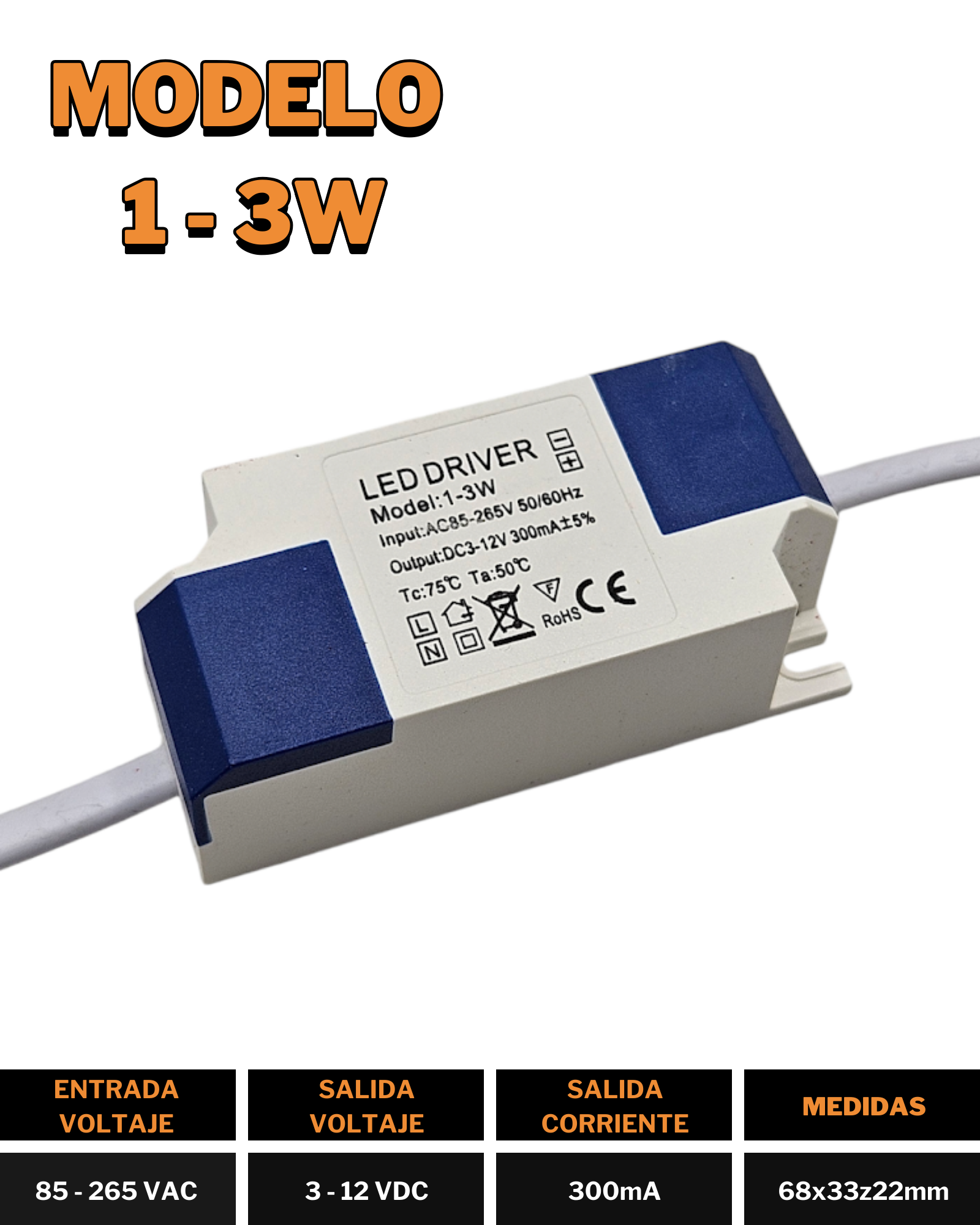 Balastra driver lampara LED | Transformador para luminaria LED ...