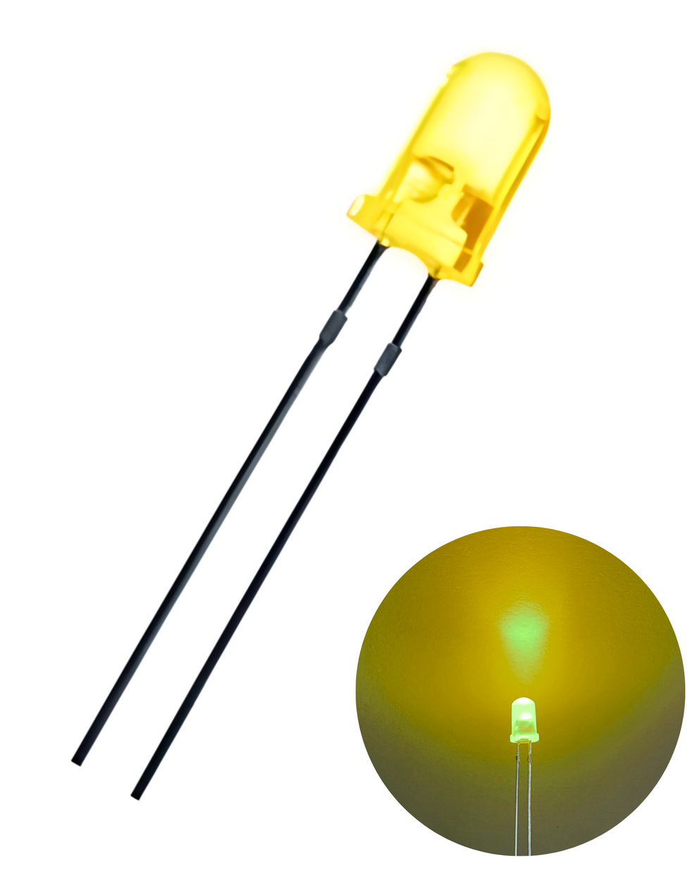 Diodo LED 5mm cristalino semi transparente | Diodo LED emisor de luz ...