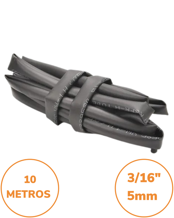 Tubo aislante eléctrico termocontráctil 3/16" negro | Amaterasu LED ...
